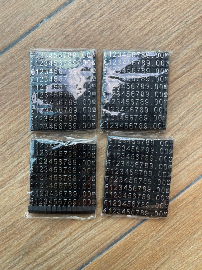 10sets Price display tag number bean cubes, Hobbies & Toys, Stationery ...