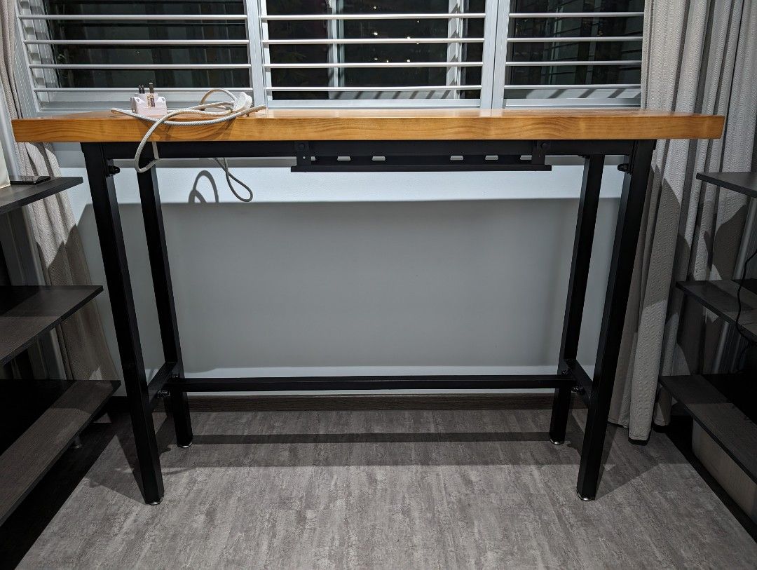 1.5m bar table with multi-socket adaptor, Furniture & Home Living ...