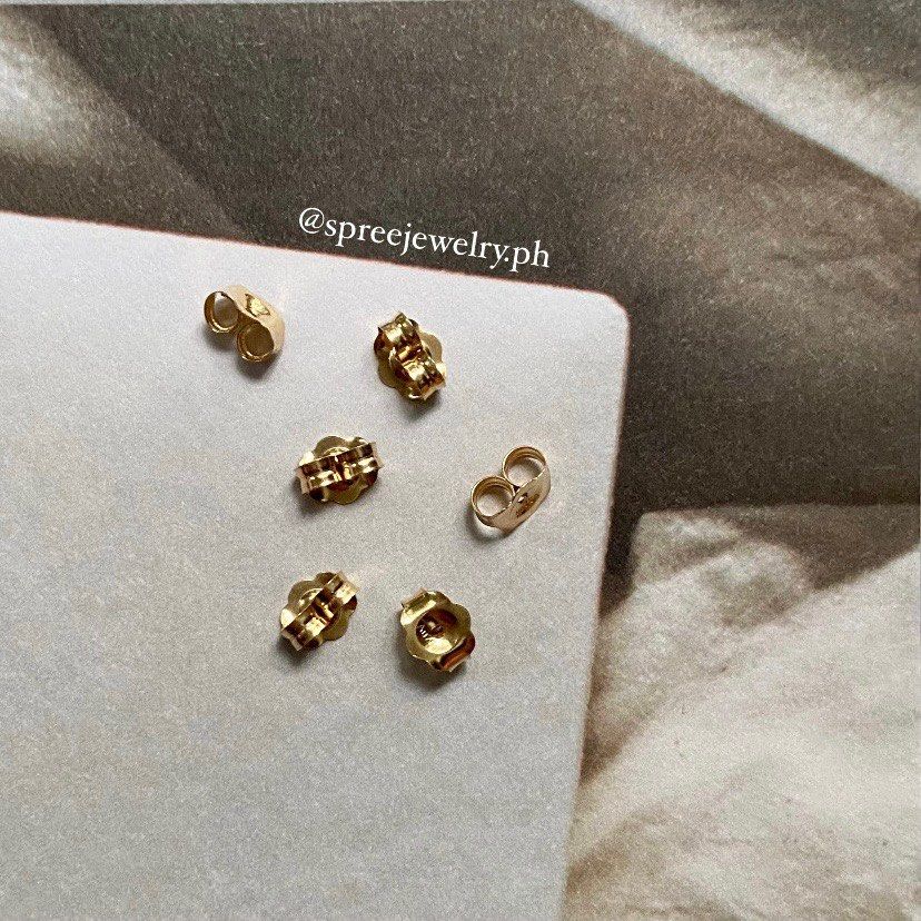 18k gold pakaw / earring clasp /lock, Women's Fashion, Jewelry ...
