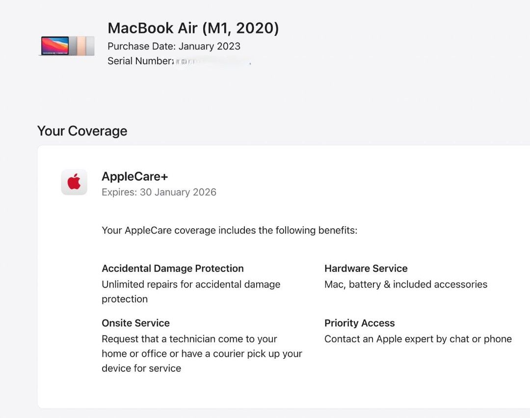 Covered by 2-year apple care plus, Lady User MacBook Air M1, Computers ...