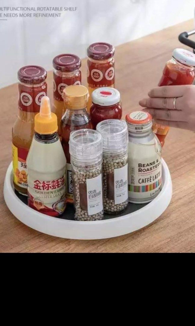 360 rotating turntable tray kitchen organiser, Furniture & Home Living ...