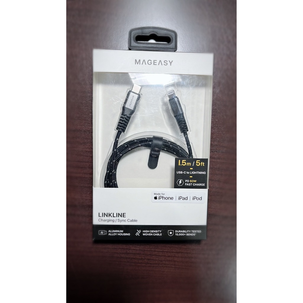 【HCCS品味小舖】[全新｜熱門｜特價｜現貨] USB-C to Lightning 快充 / 傳輸編織線 #60W #MFi認證, 手機及配件, 電子周邊配件及產品, 充電器及電線在旋轉拍賣