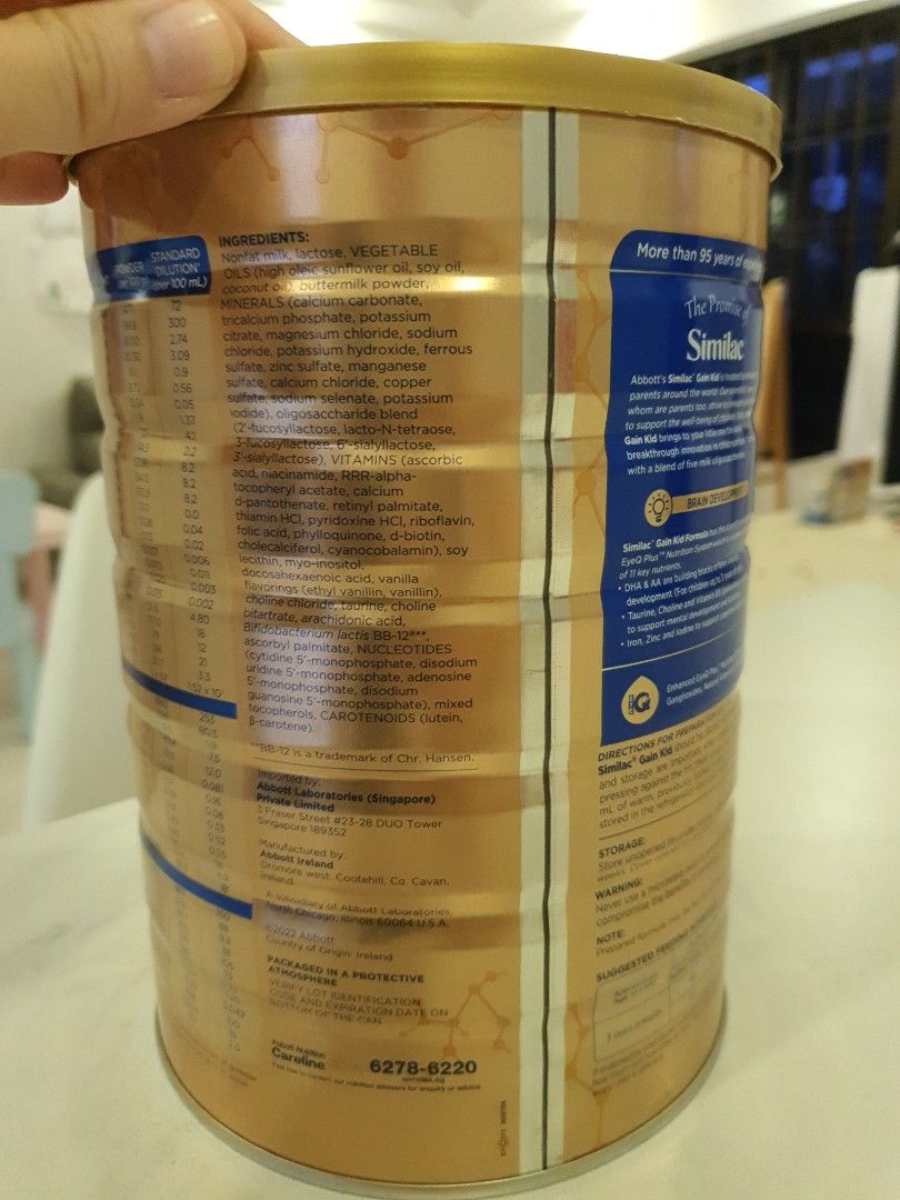 Abbott Similac Gain Kid Pre-school milk stage 4 - 1.8kg, Babies & Kids ...