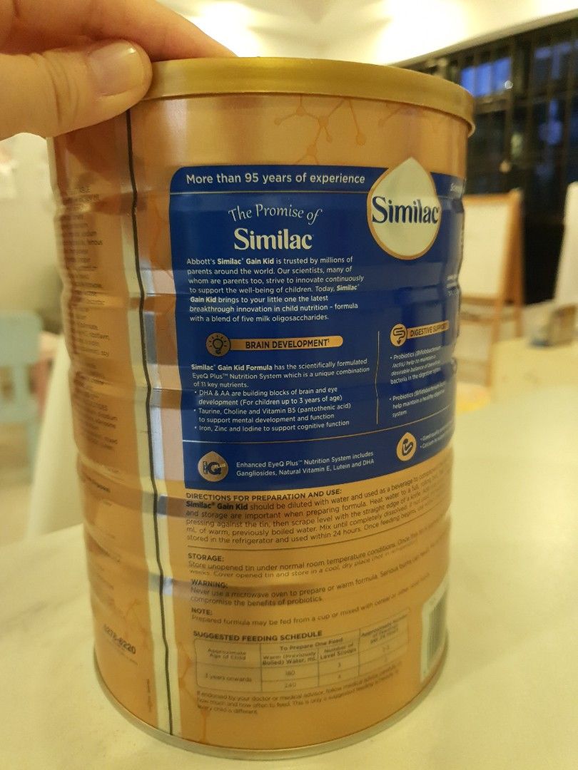 Abbott Similac Gain Kid Pre-school milk stage 4 - 1.8kg, Babies & Kids ...