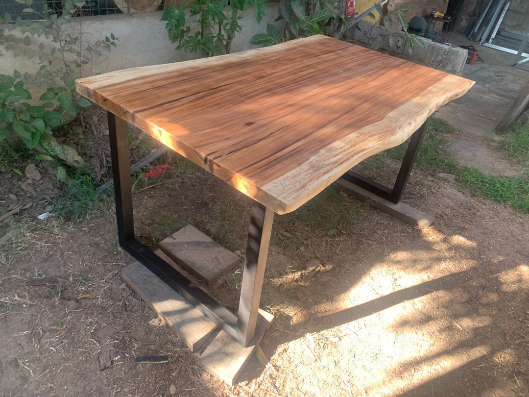 Acacia Dining Table 6 seaters 5x3ft live edge, Furniture & Home Living ...