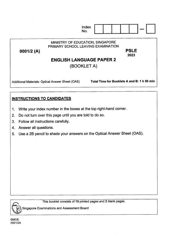 Actual PSLE Past Year Exam Papers 2017-2023 Standard Subjects With ...