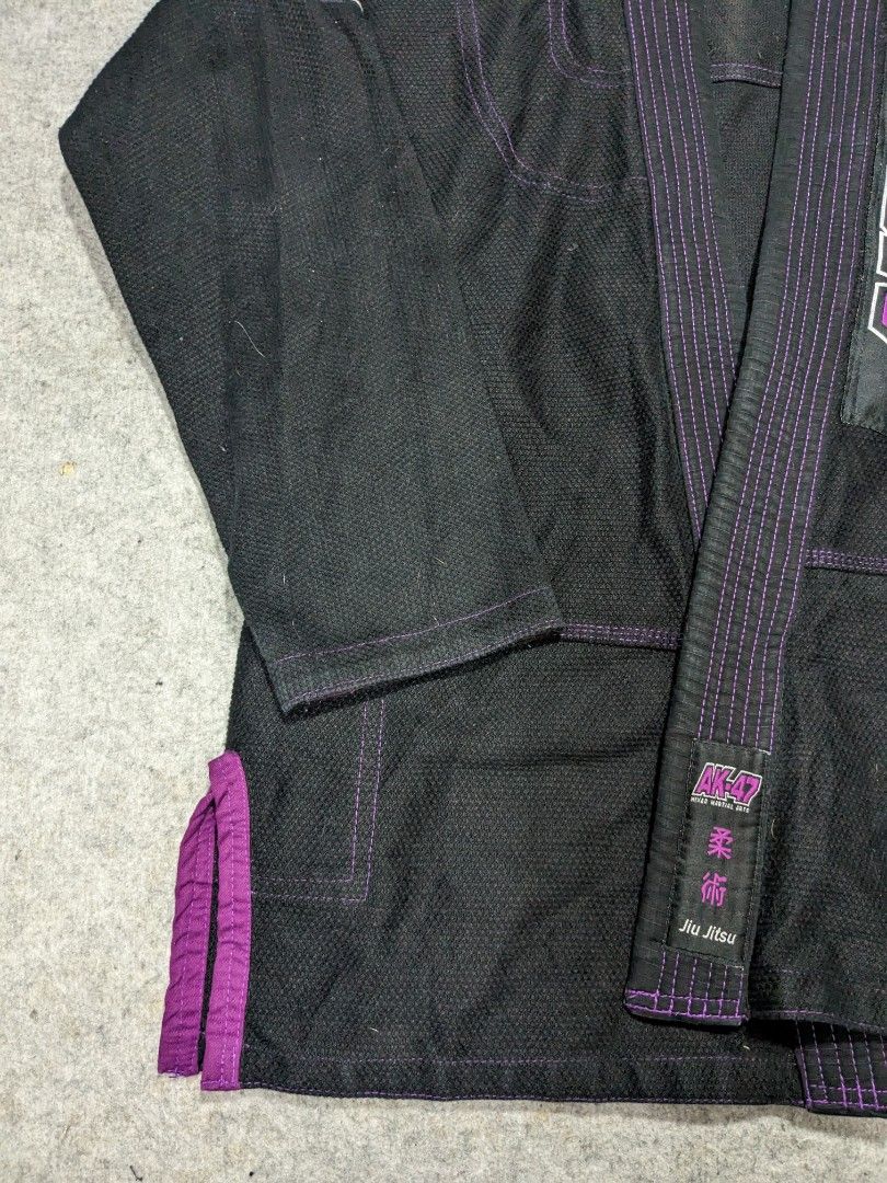 AK-47 BJJ Brazilian Jiu-jitsu BJJ Top Gi Kimono Black Purple Size A-OF ...