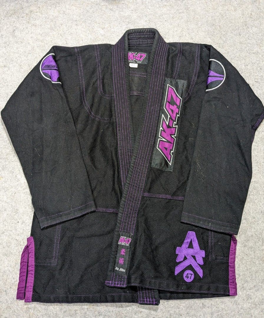 AK-47 BJJ Brazilian Jiu-jitsu BJJ Top Gi Kimono Black Purple Size A-OF ...