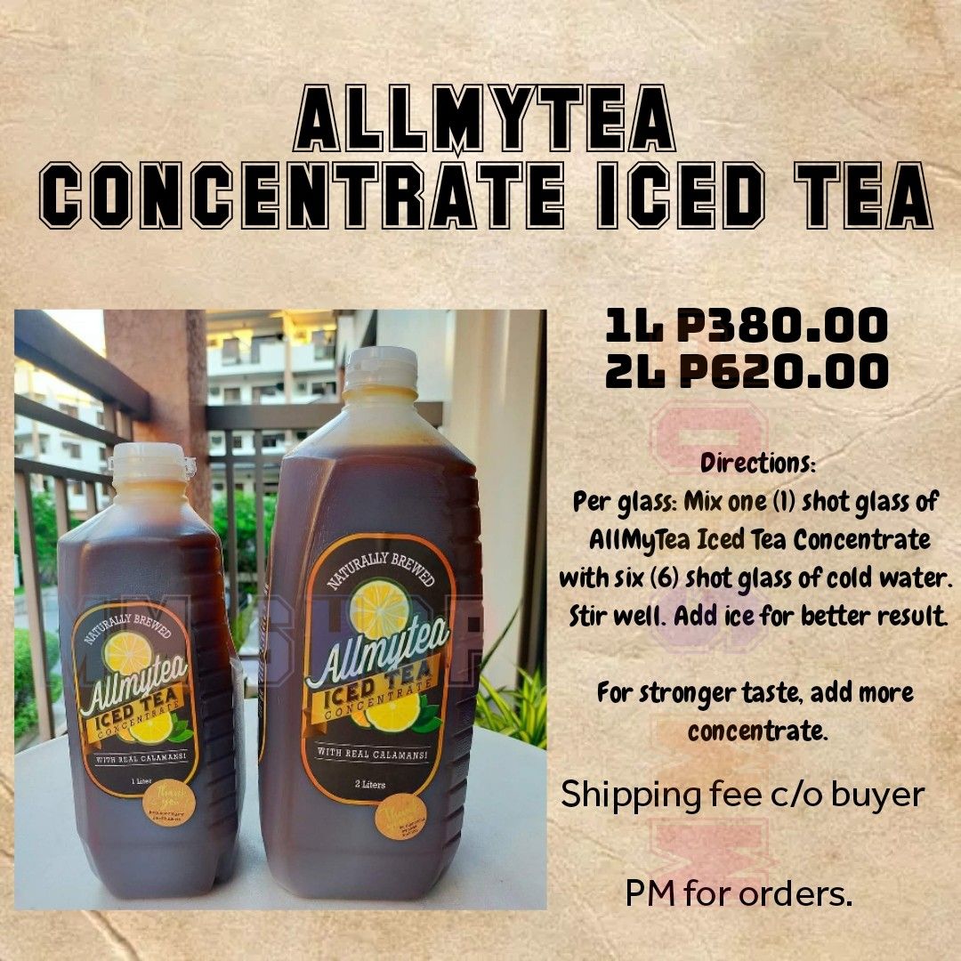 All My Tea Concentrate Iced Tea, Food & Drinks, Beverages on Carousell
