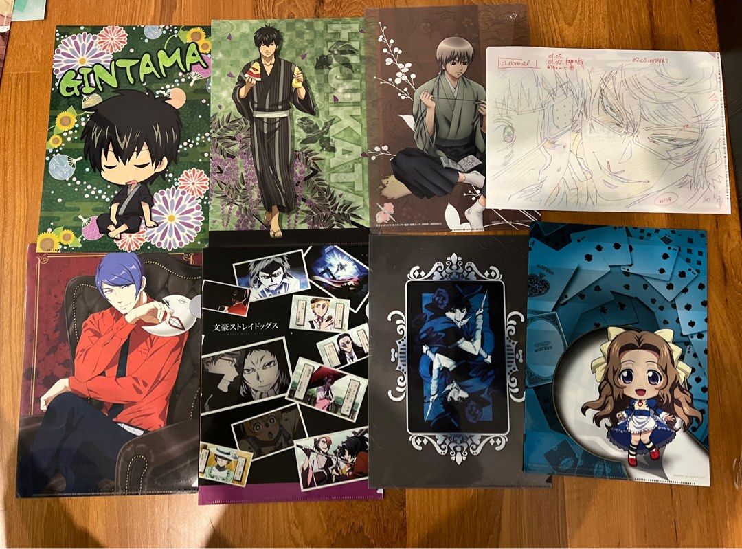 Anime A4 folders Code Geas , Madoka Magica , Attack On Titan , Fate ...