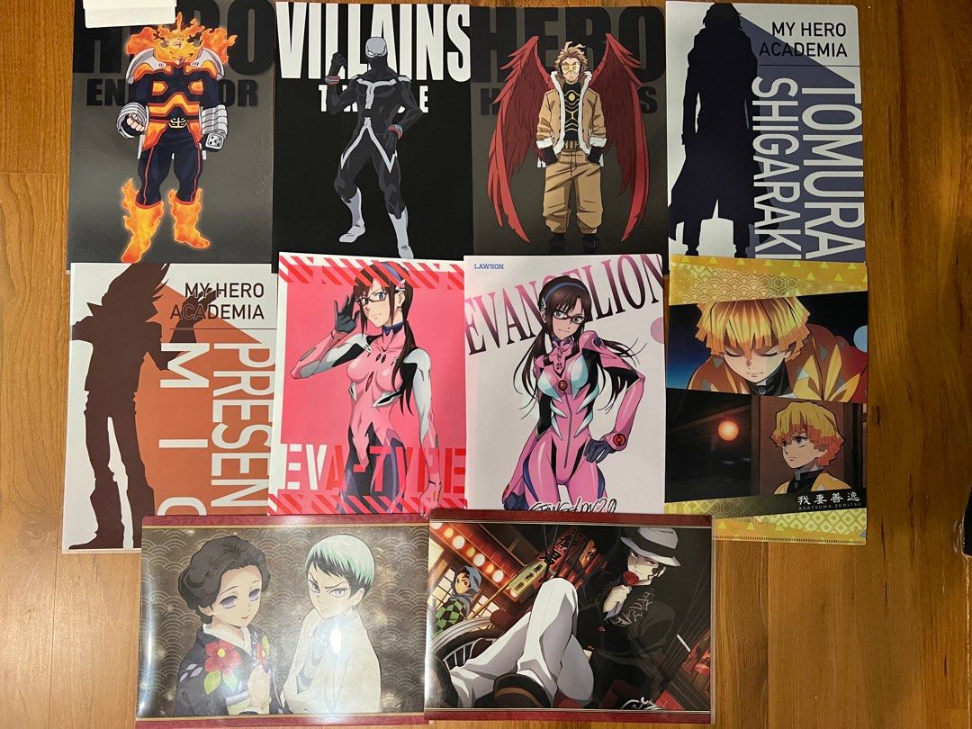 Anime A4 folders Code Geas , Madoka Magica , Attack On Titan , Fate ...