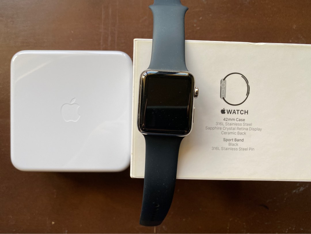Apple Watch 42mm Stainless steel Series 1 FIRST GEN complete with ...