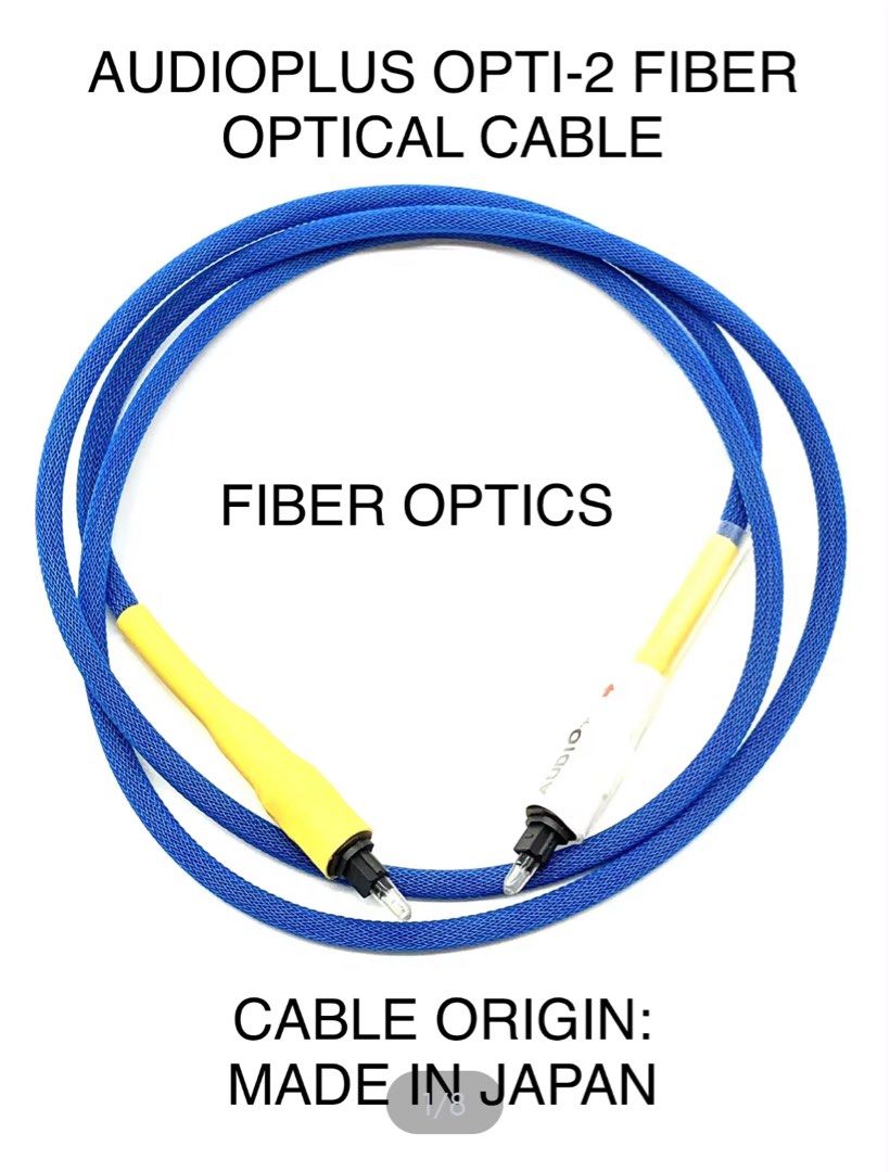 AUDIOPLUS OPTI-2 Optical Fiber Cable 1.5m (Hi-Fi), Audio, Other Audio ...