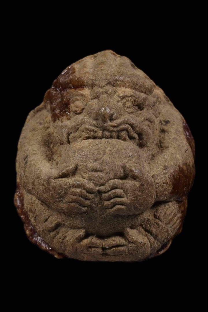 Authentic Loop Om Phra Hanuman Klong Merng Ner Pong Roon Lek, Made by LP Poon, Wat Pailom ...