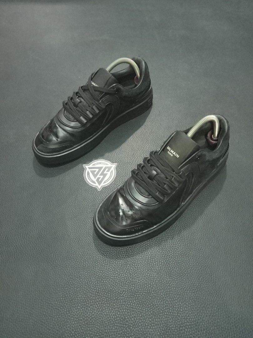 Balmain Paris Sneakers full black, Fesyen Pria, Sepatu , Sneakers di ...
