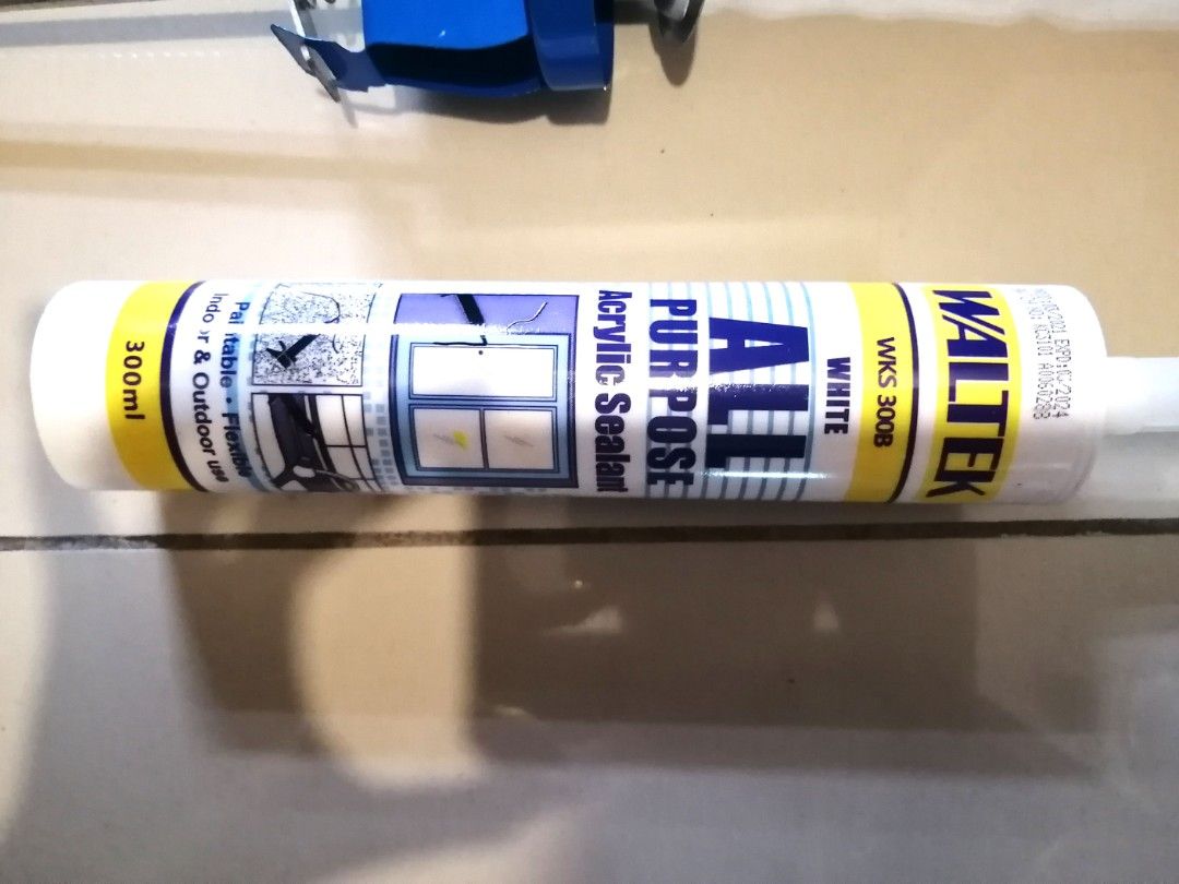Brand new Waltek all purpose acrylic sealant with Pump gun, Furniture & Home Living, Bathroom ...
