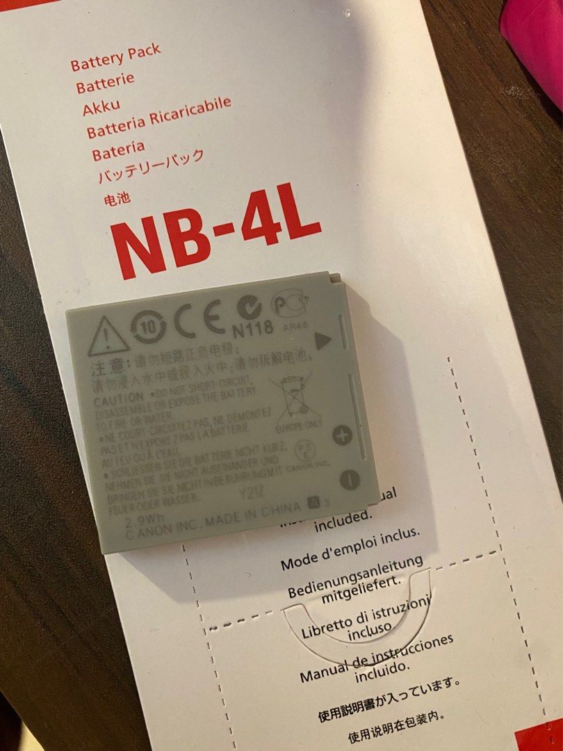 CANON battery pack NB-4L, Photography, Cameras on Carousell