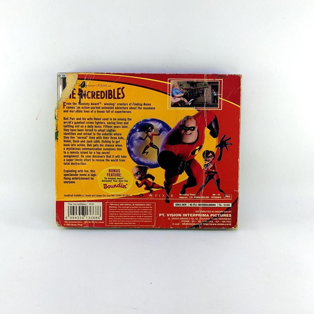 CD/VCD Kartun Disney The Incredibles ORIGINAL, Musik & Media, CD, DVD ...