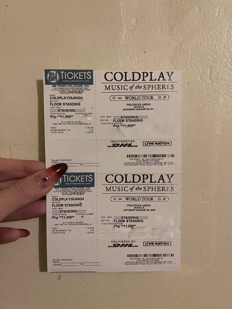 Coldplay Floor Standing Day 2, Tickets & Vouchers, Event Tickets on ...