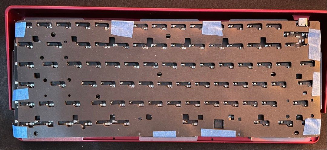 KBDFans D84 V2 Burgundy/Wine Red Compact 75% Custom Mechanical Keyboard ...