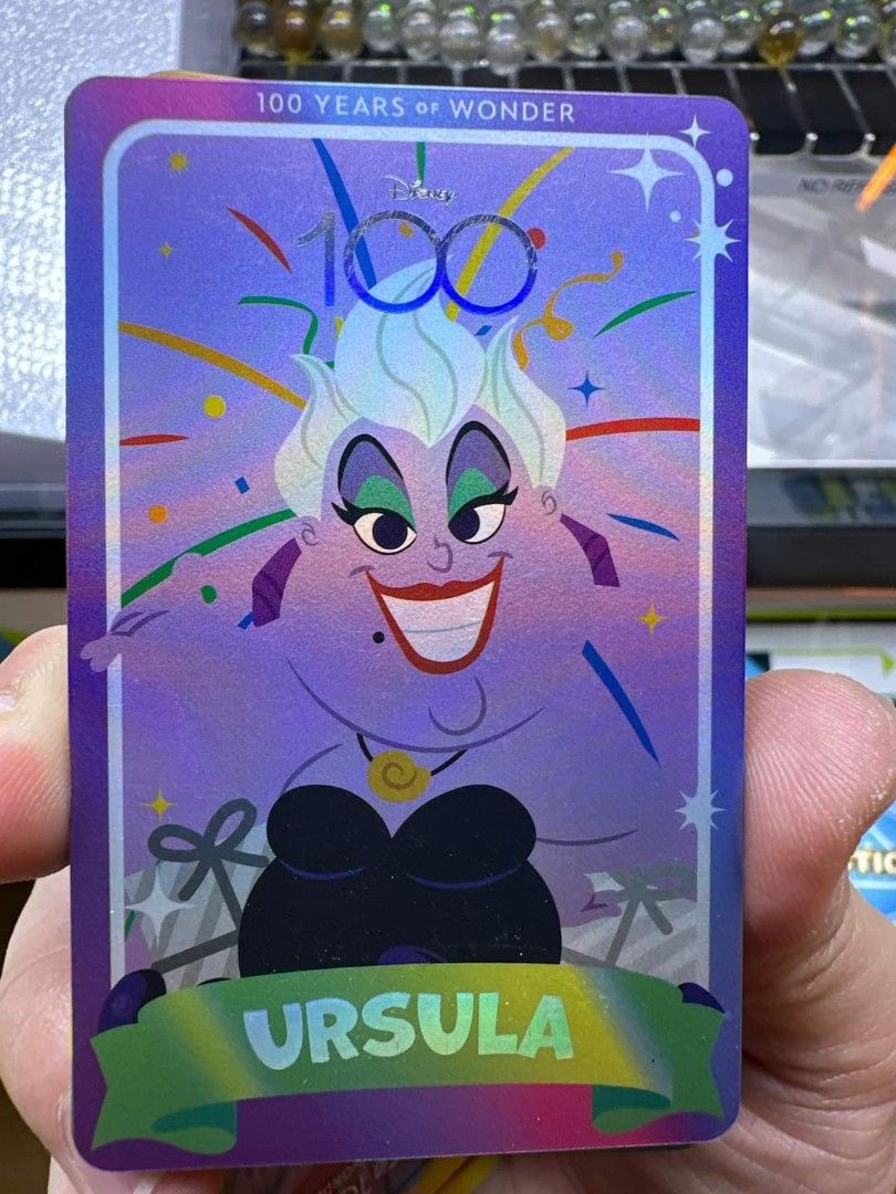Disney 100 D100 Triple Shot Laser Foil Purple Ursula Card CPCM, Hobbies ...