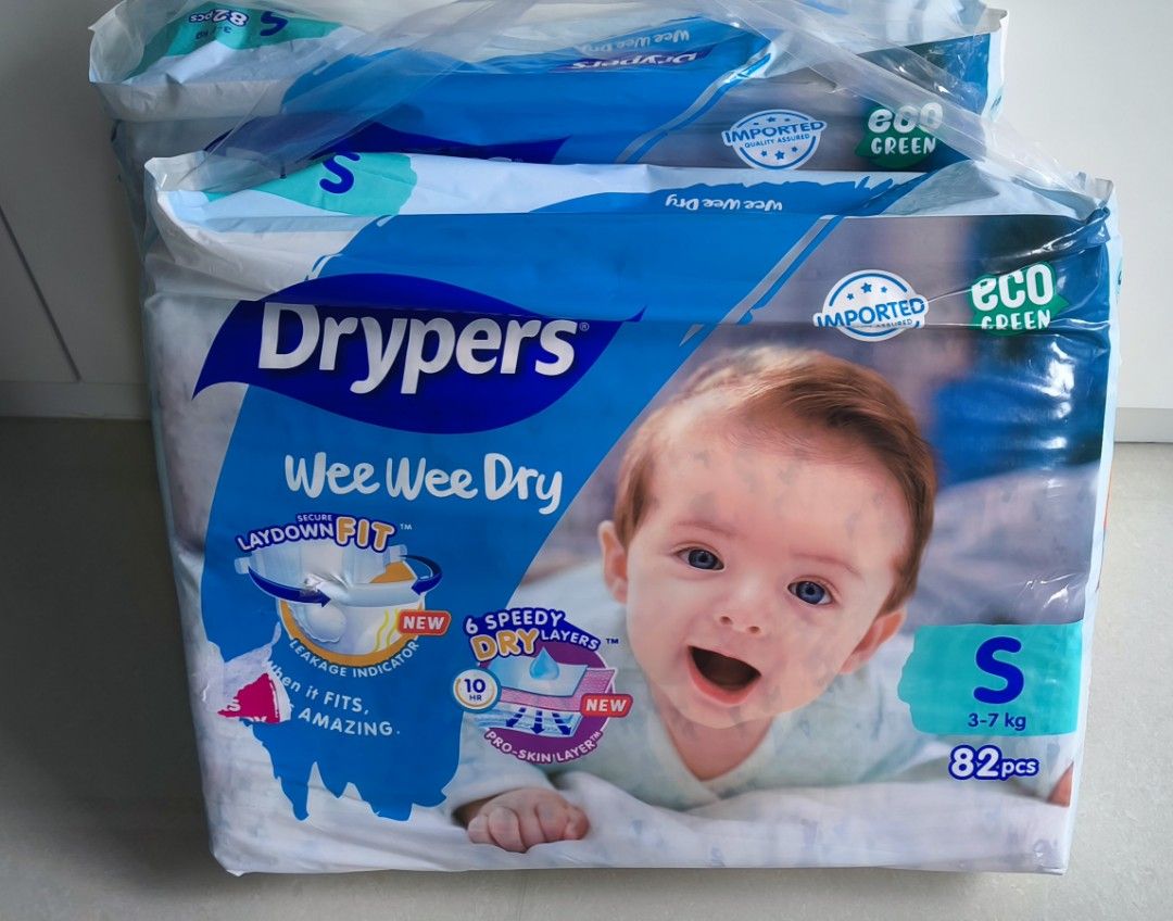 Drypers Wee Wee Dry Small, Babies & Kids, Bathing & Changing, Diapers ...