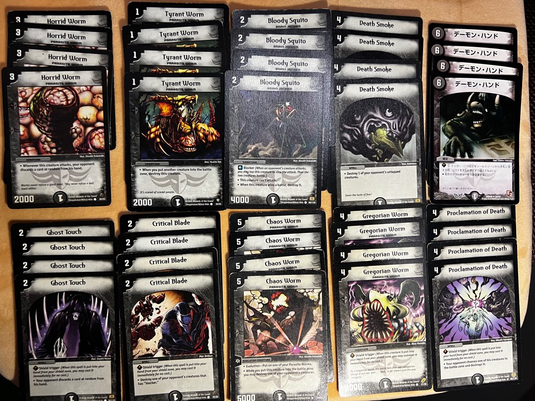 Duel Masters Darkness Worm Deck, Hobbies & Toys, Toys & Games on Carousell