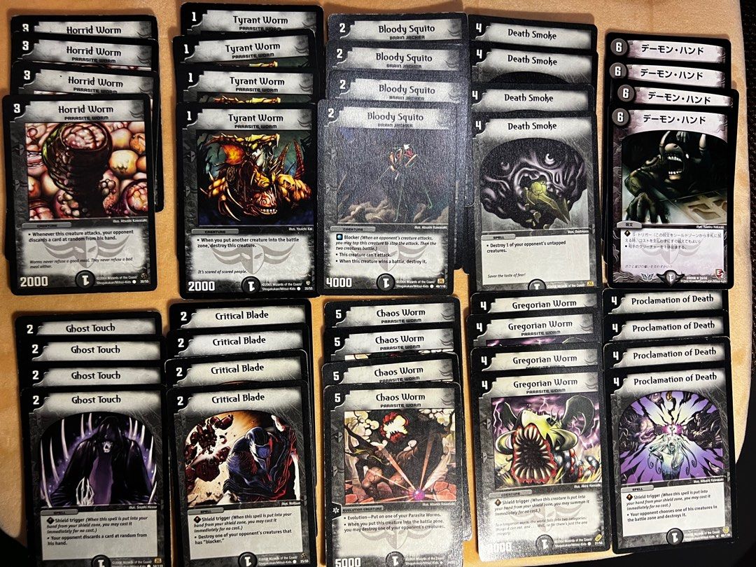 Duel Masters Darkness Worm Deck, Hobbies & Toys, Toys & Games on Carousell