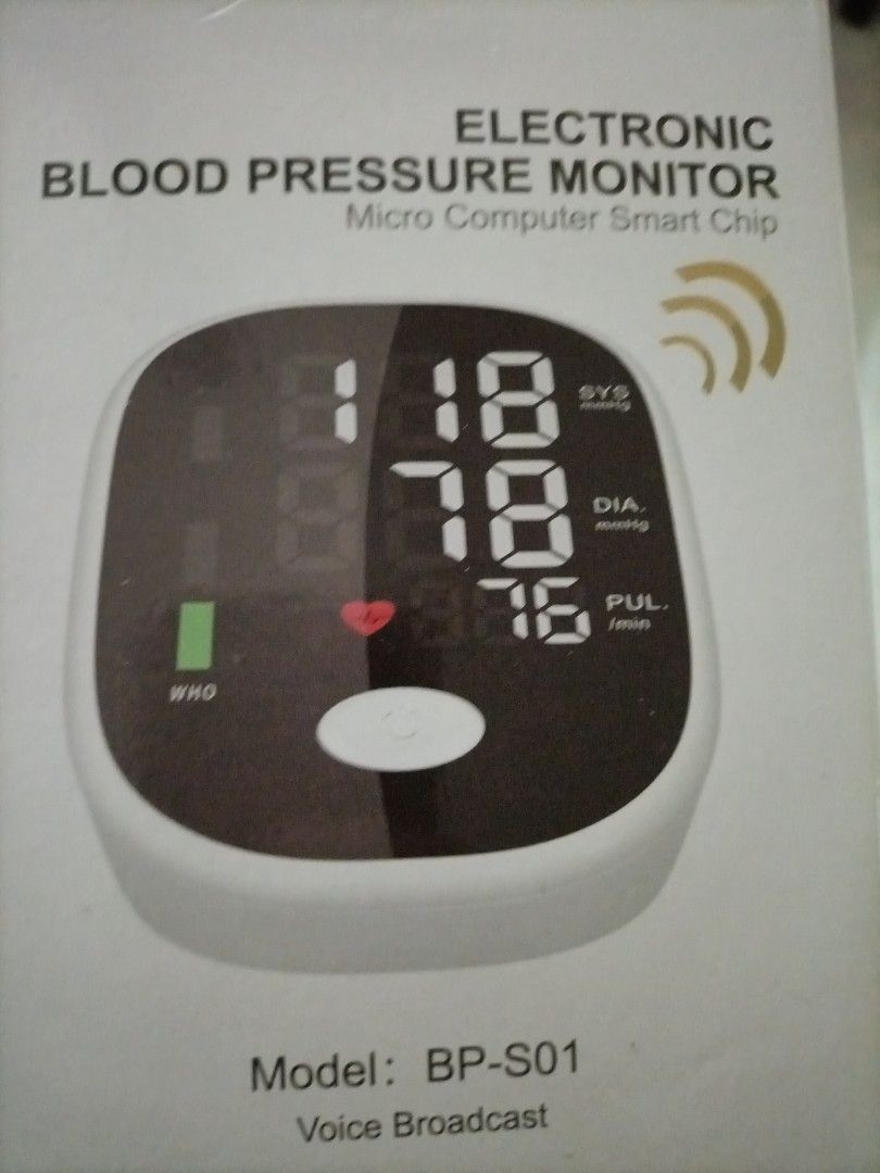 Electronic blood pressure monitor, Health & Nutrition, Health Monitors ...