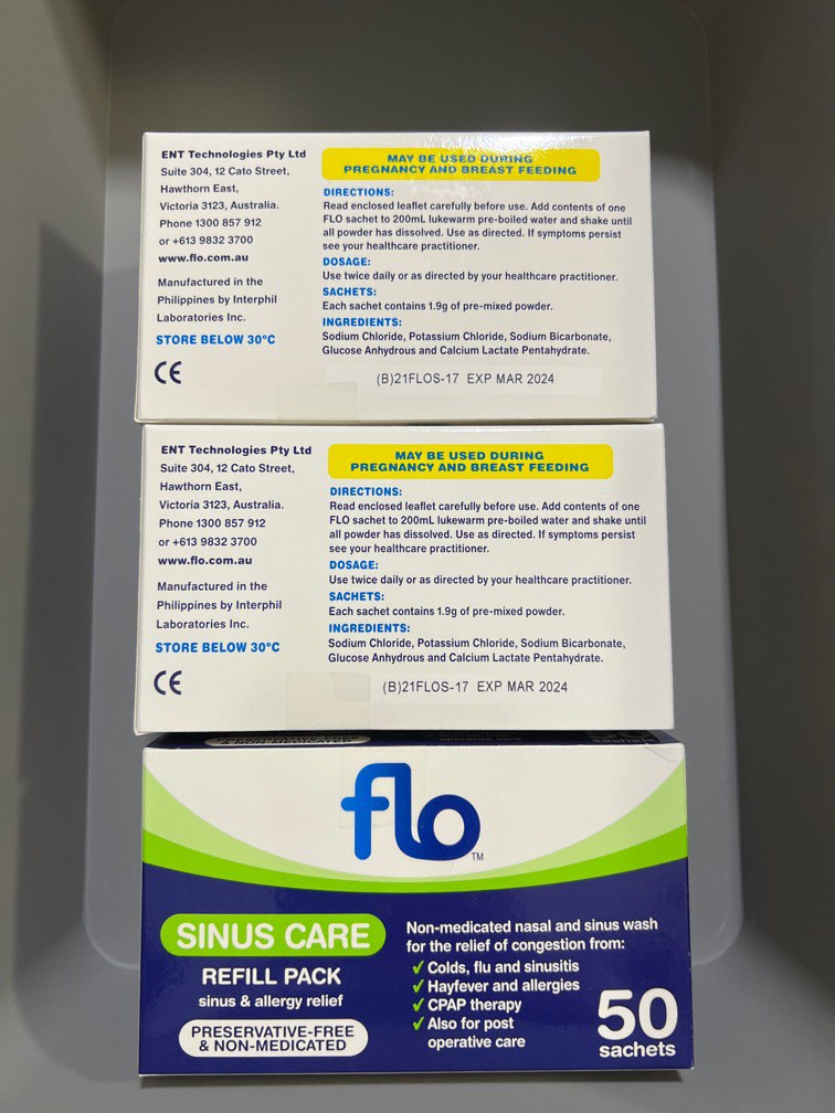 Flo sinus care refill pack, Health & Nutrition, Medical Supplies ...