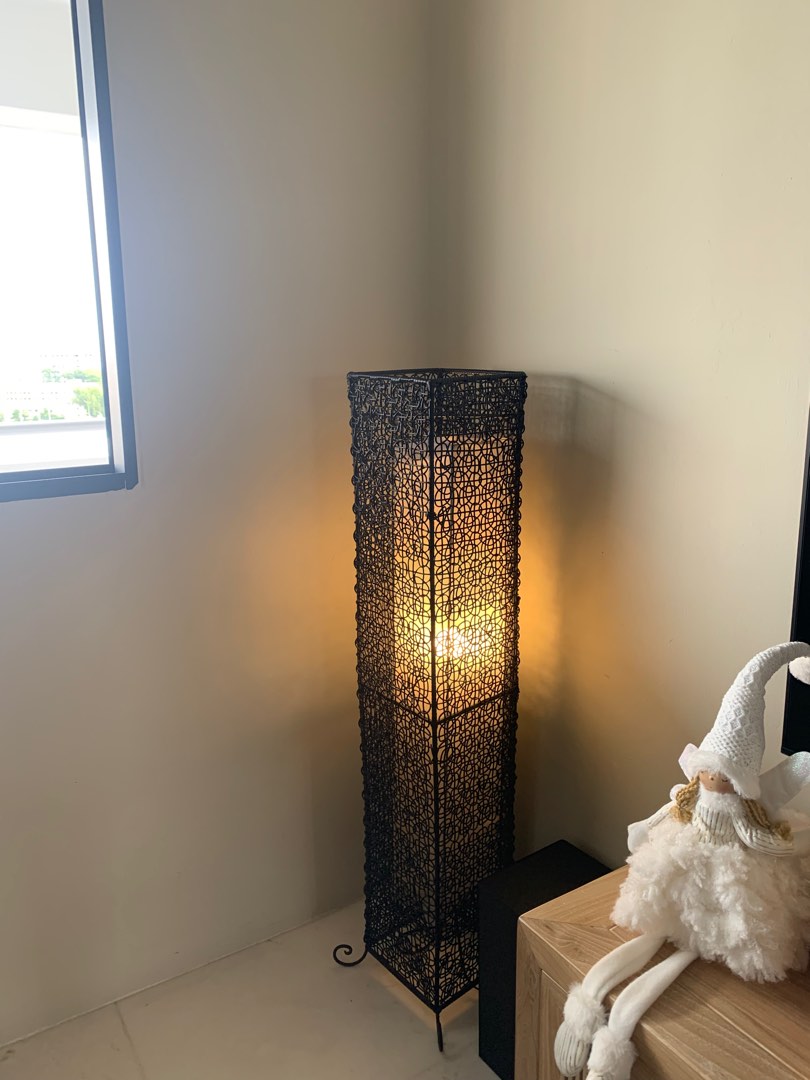 Balinese style rustic floor lamp light , Furniture & Home Living ...