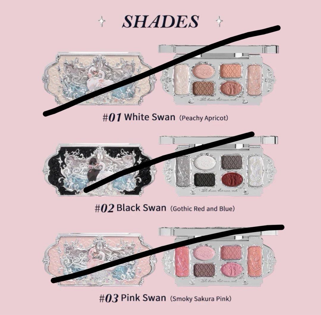 Flowerknows Swan Ballet Eyeshadow palette, Beauty & Personal Care, Face ...