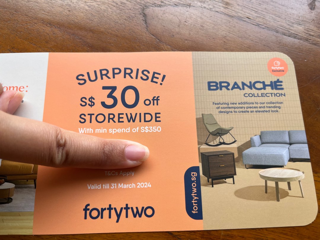 Fortytwo $30 voucher, Tickets & Vouchers, Vouchers on Carousell