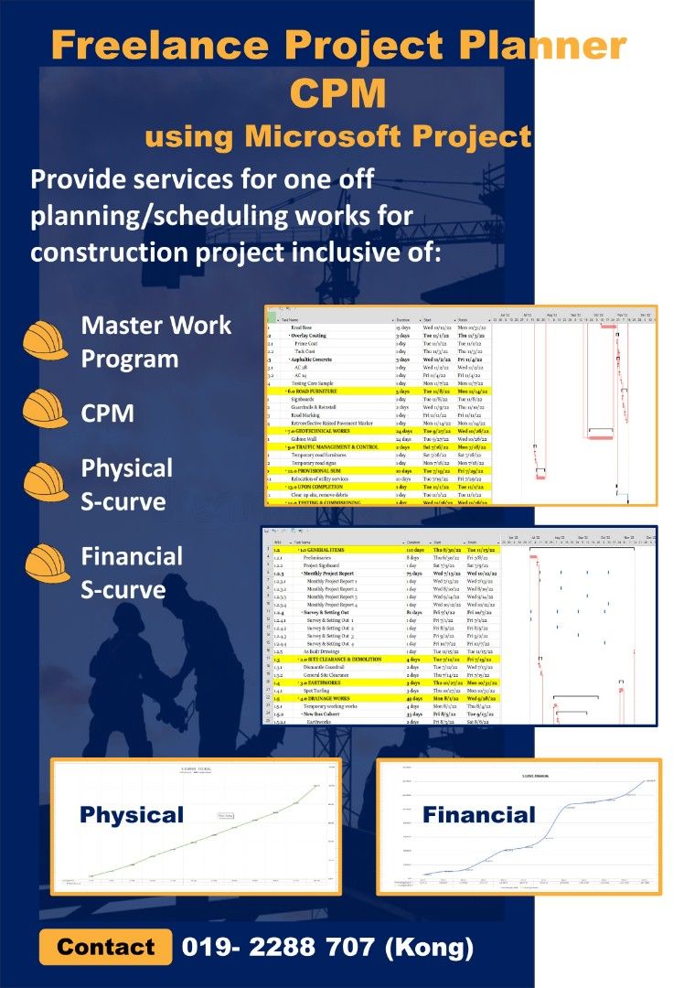 Freelance Project Planning Scheduling CPM using Microsoft Project ...