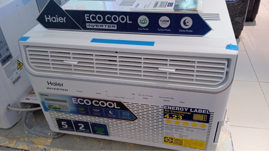 HAIER WINDOW TYPE INVERTER AIRCON, TV & Home Appliances, Air ...