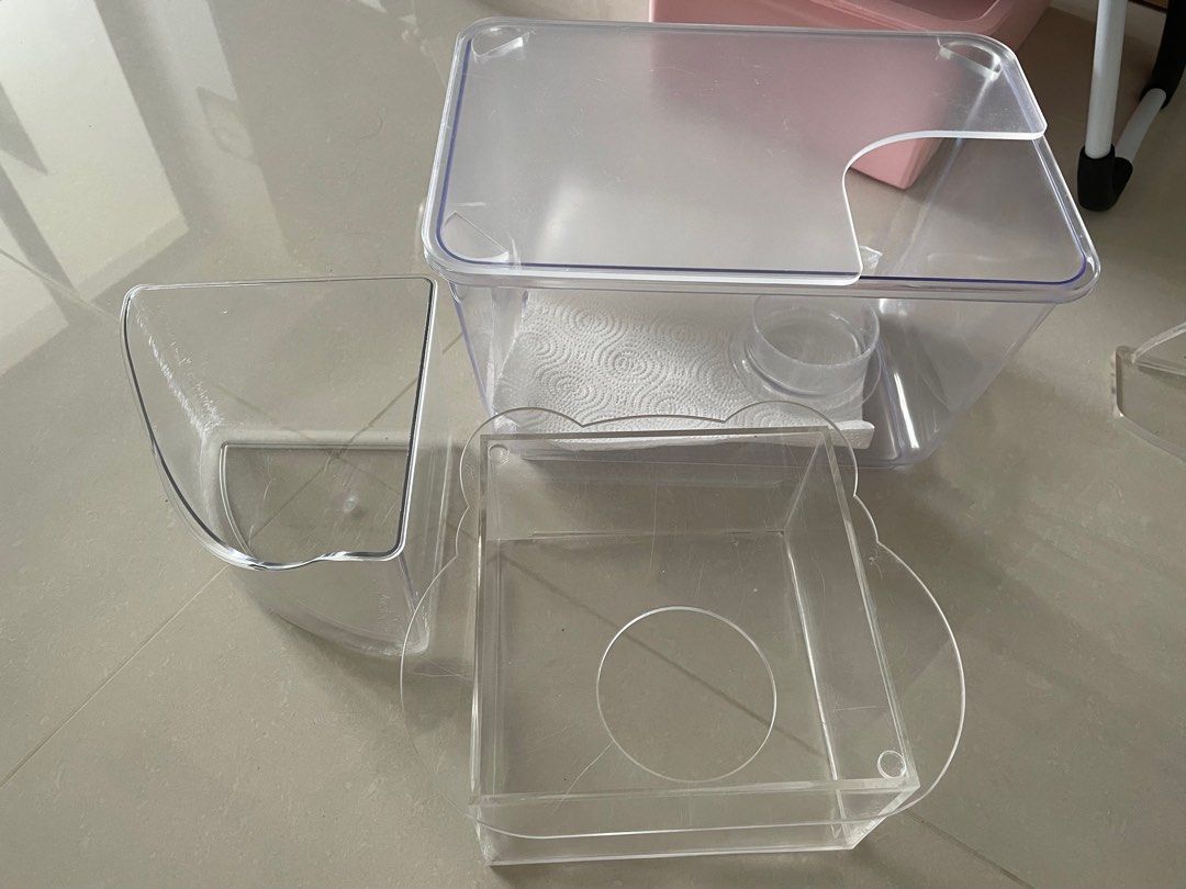 Hamster Acrylic Cage (Pet Fables Acrylic Cage - 100 × 50h × 50 cm) plus ...