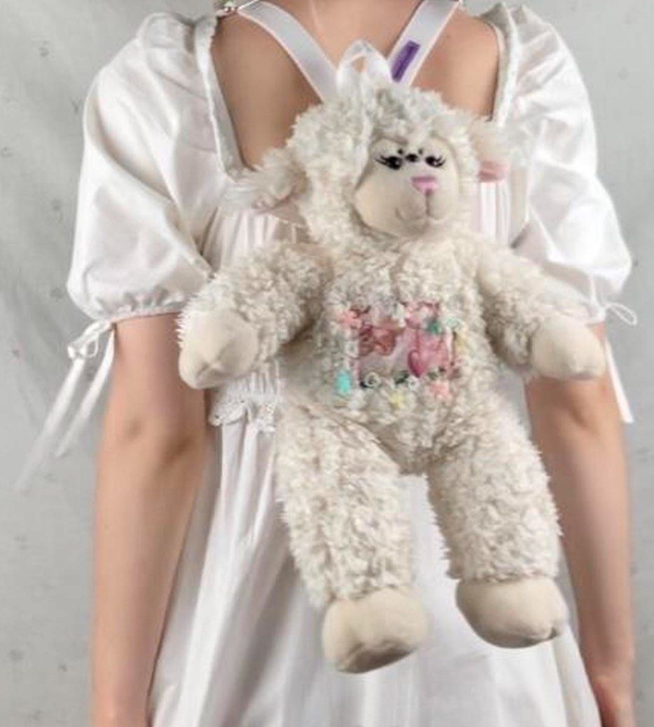 handmade coquette lamb plushie backpack dollcore y2k goth emo grunge ...