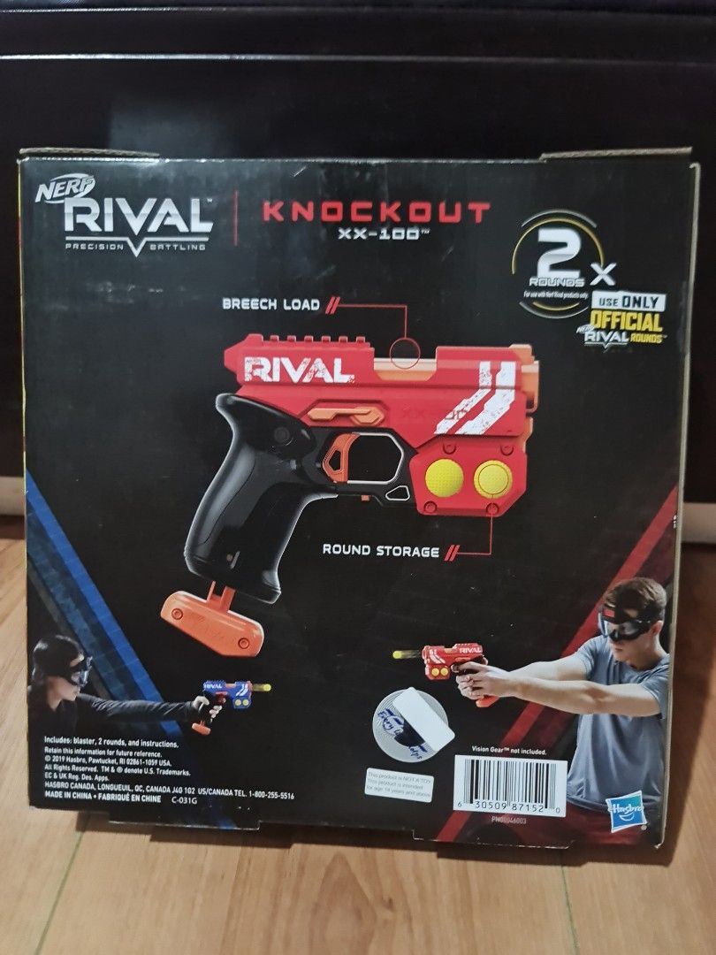Hasbro Nerf Rival Knockout XX-100 - Red, Hobbies & Toys, Toys & Games on Carousell