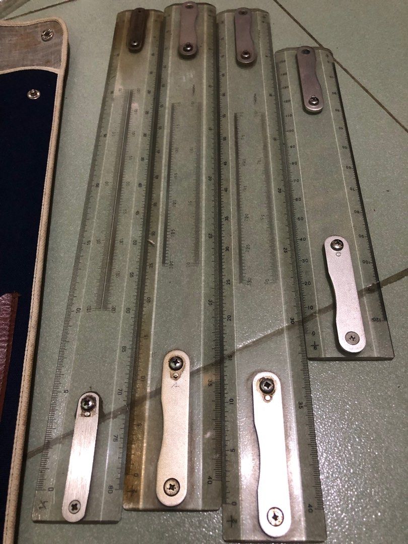 Heavy duty set of large rulers with case, Hobbies & Toys, Stationary ...