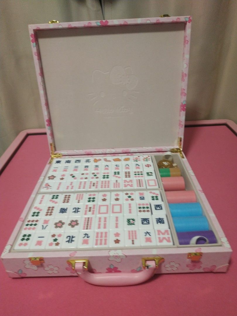 Hello kitty Sakura Mahjong Tiles, Hobbies & Toys, Toys & Games on Carousell