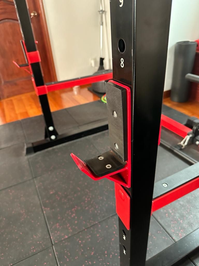 Home Gym Rack with Lats Pulldown and Row Cable, Weight Plates Storage ...