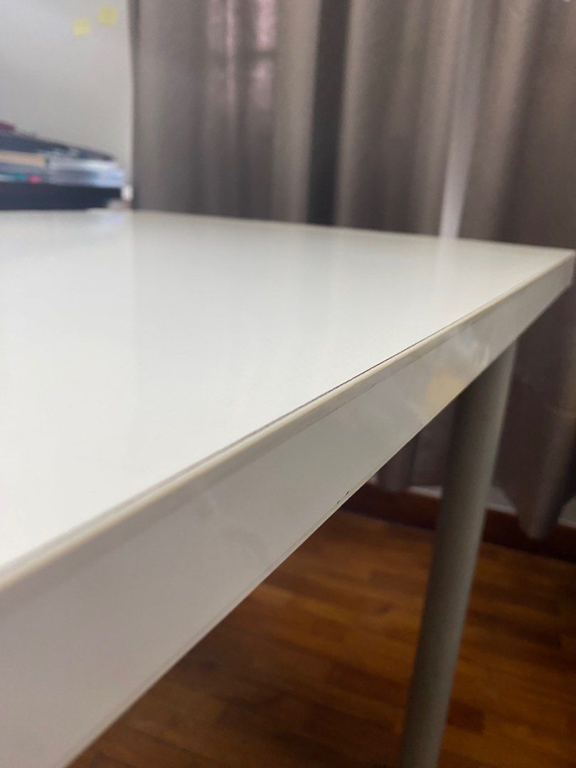 IKEA white study table, Furniture & Home Living, Furniture, Tables ...