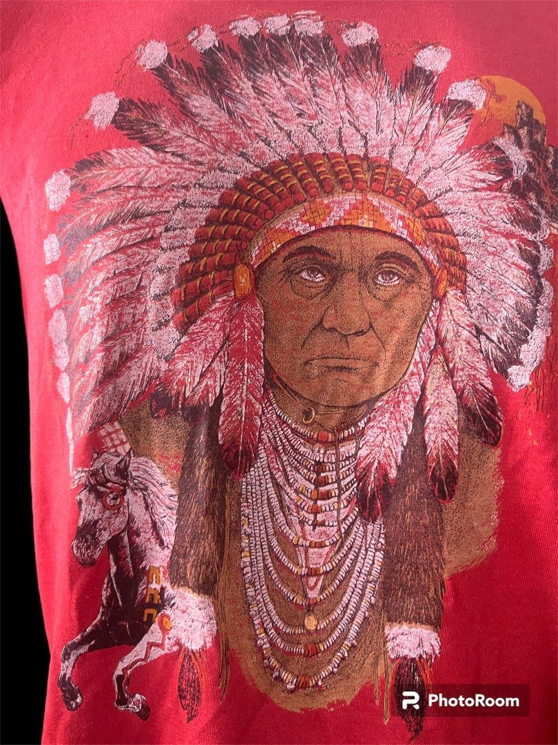 Red Indian Vintage, Men's Fashion, Activewear on Carousell