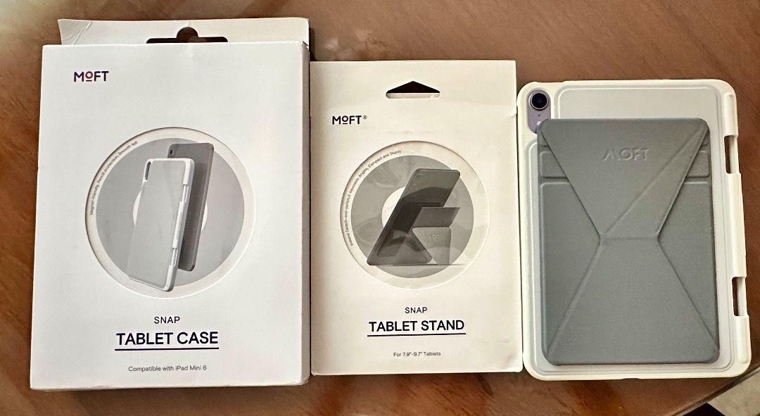 iPad Mini 6 64GB Wi-Fi + Cellular (Purple) with Apple Smart Folio + Moft Snap Tablet Case + Moft ...