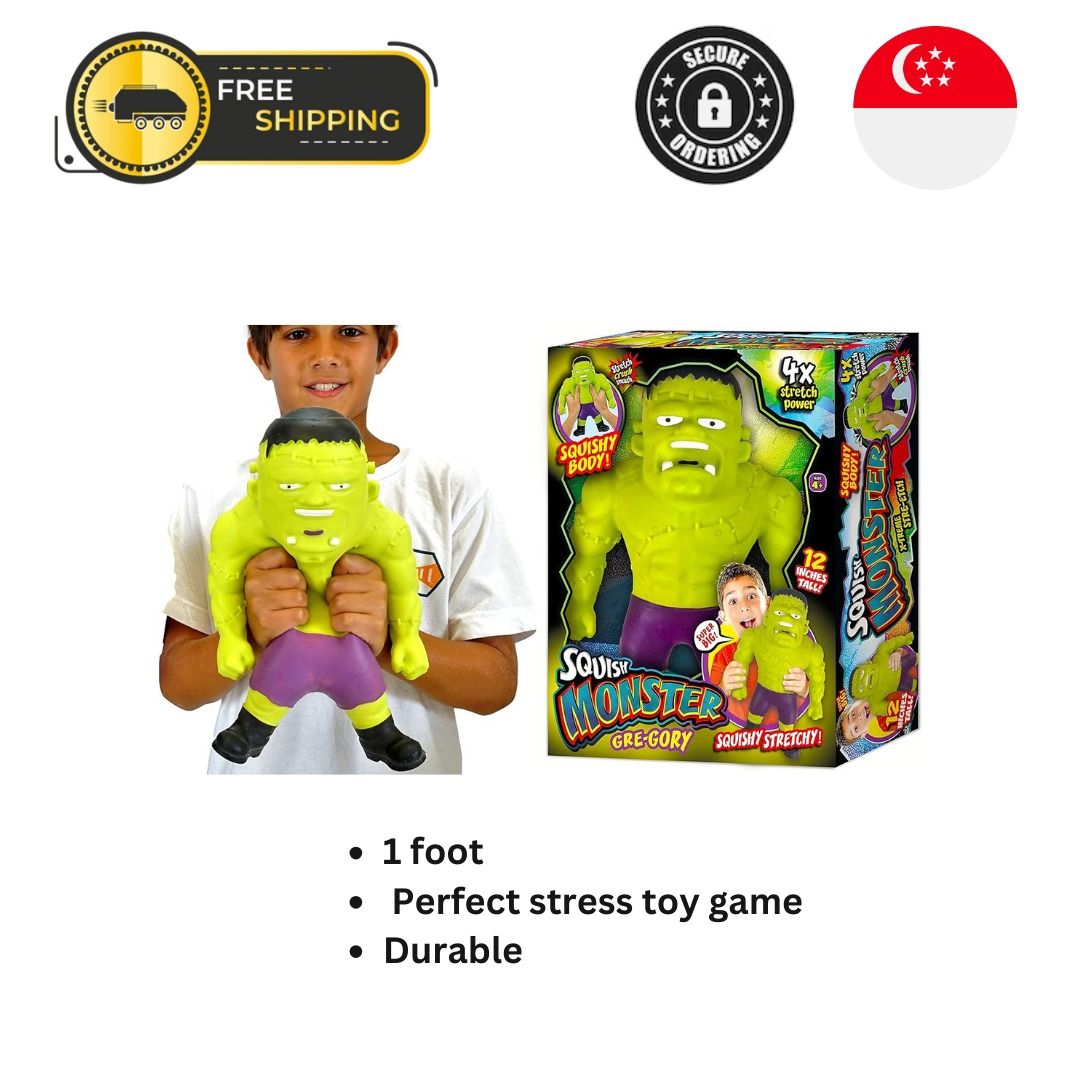 JA-RU Huge Mega Stretchy Monster Toy 12" Tall Stretching 400% his Size ...