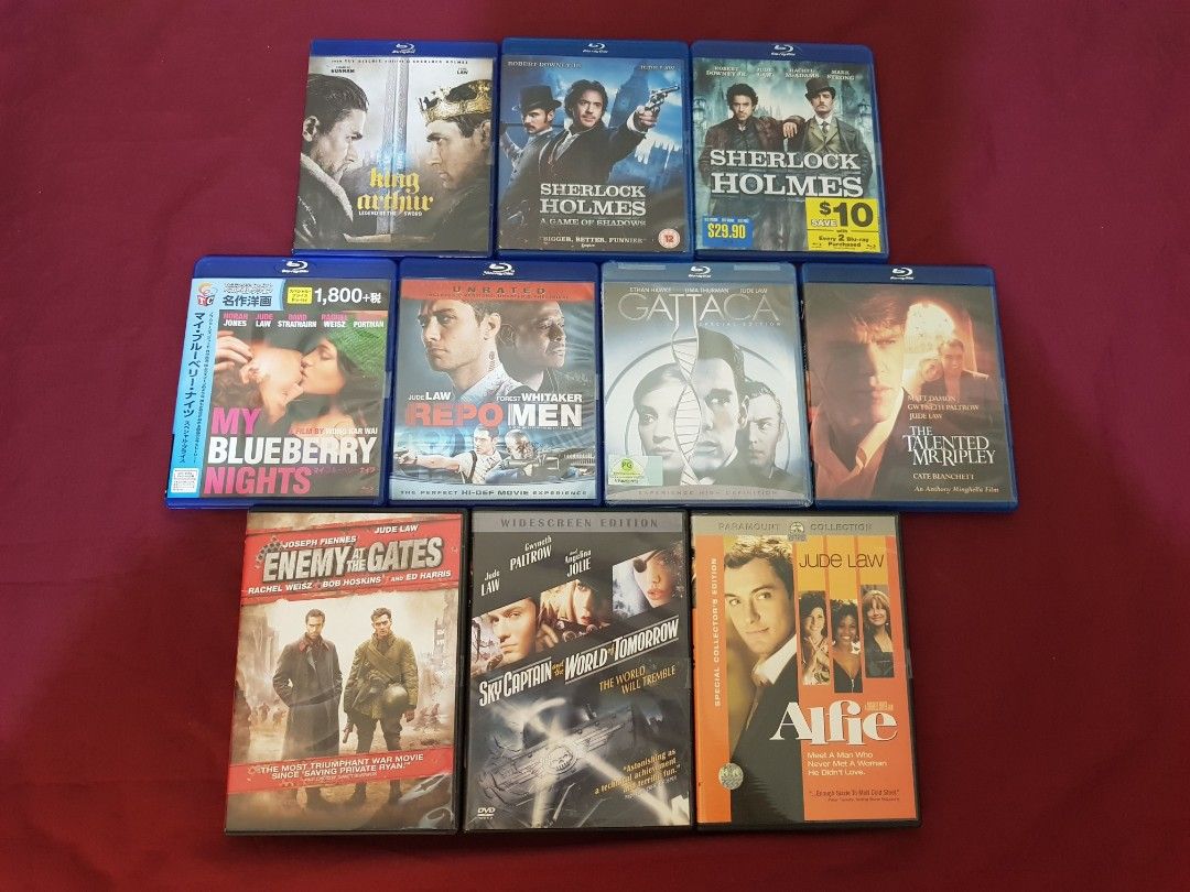 Jude Law Films First Editions Original Region A Blu-Ray And DVD 10 ...