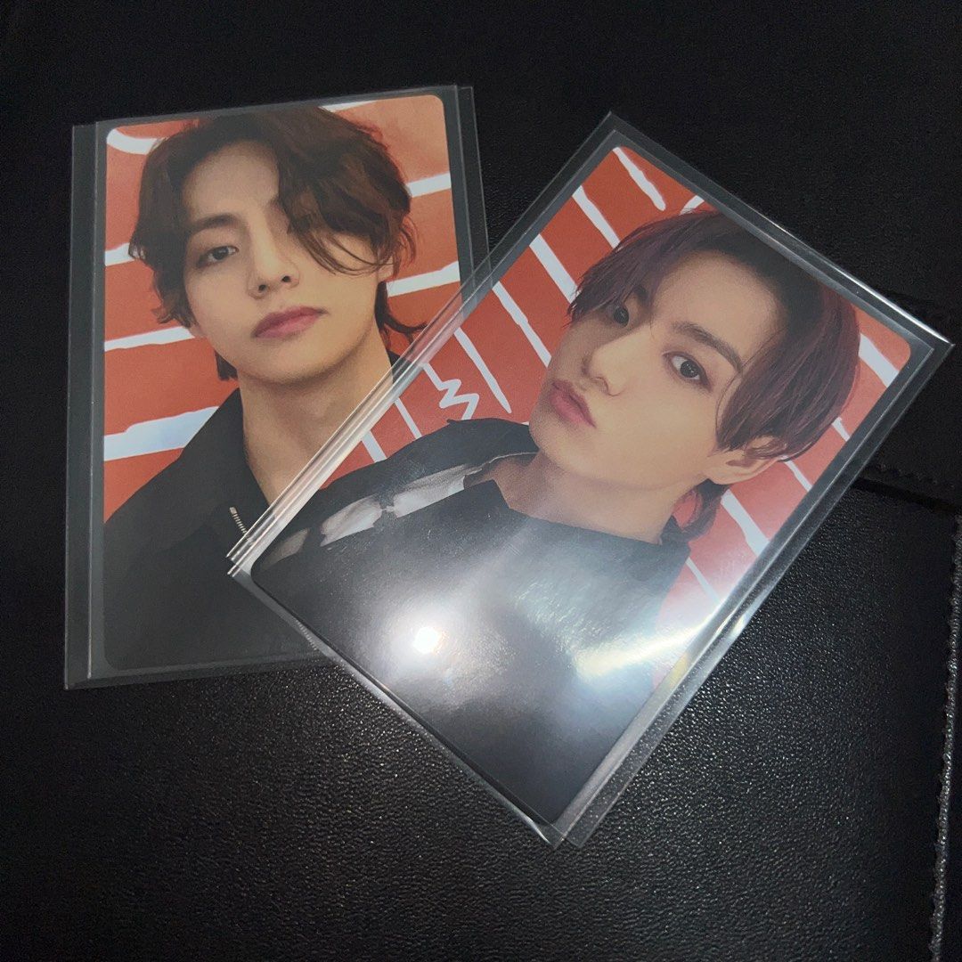 Jungkook Taehyung Taekook Butter JPFC POB photocards set, Hobbies ...