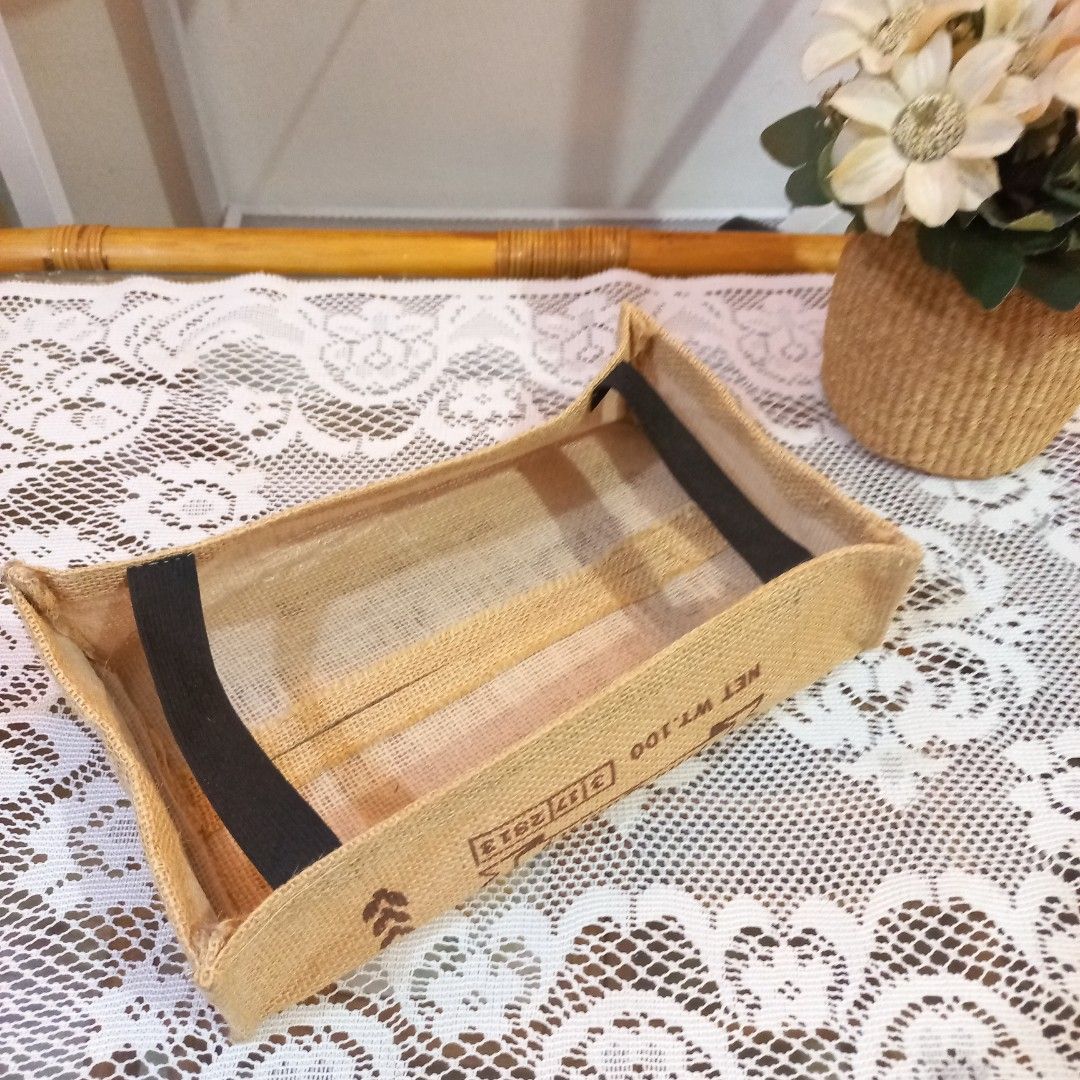 Jute tissue box cover, Furniture & Home Living, Home Decor, Other Home ...