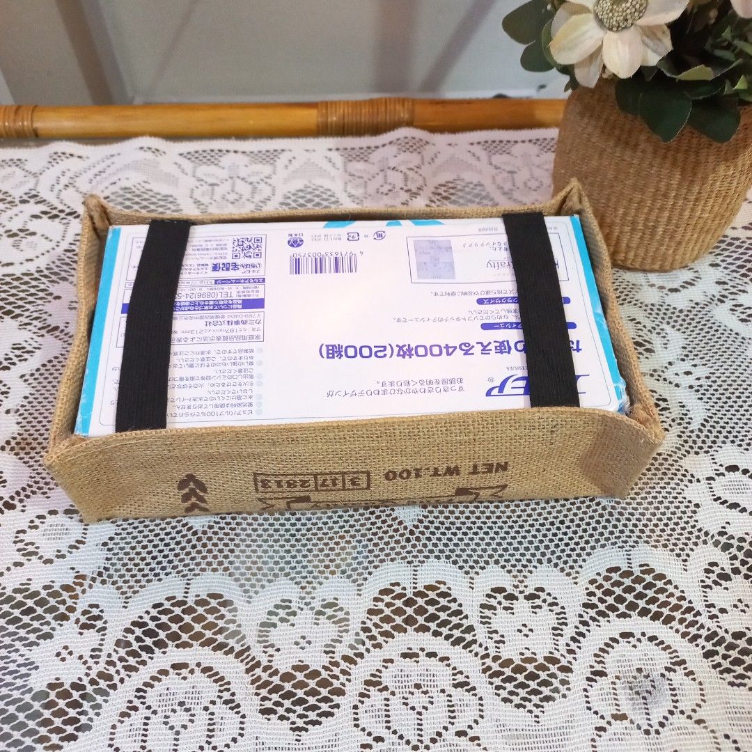Jute tissue box cover, Furniture & Home Living, Home Decor, Other Home ...
