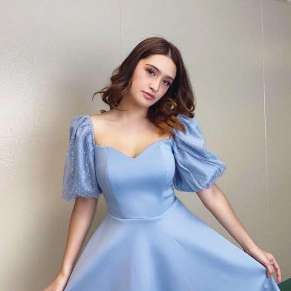 KARIMADON DUSTY BLUE SOFIA- Small, Women's Fashion, Dresses & Sets, Evening dresses & gowns on ...